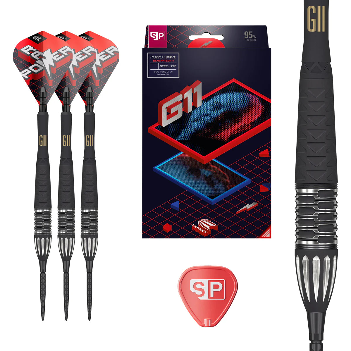Phil Taylor Raw Power G11 95% Tungsten SP Steel Tip Darts by Target ...