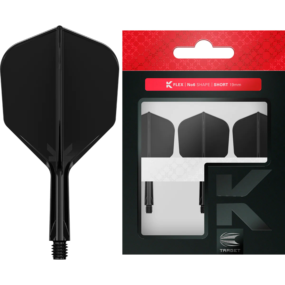 K-Flex Black No6 One Piece Flights by Target – Atlantic Dart Warehouse
