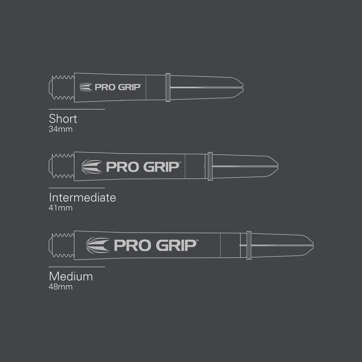 Pro Grip Spin Dart Stems / Shafts (3 Sets) by Target Black/Clear ...