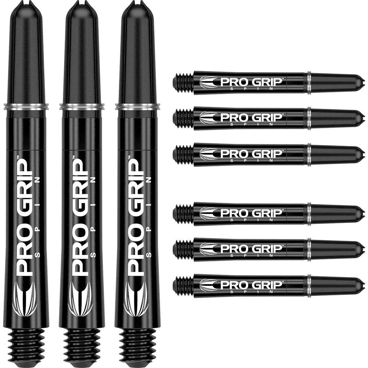 Pro Grip Spin Dart Stems / Shafts (3 Sets) by Target Black/Clear ...